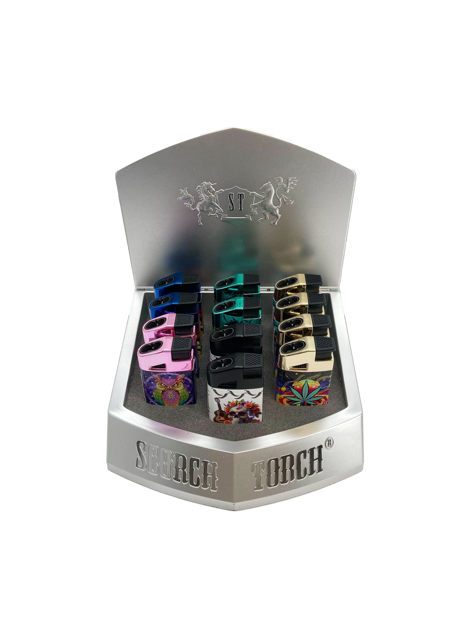 SCORCH PREMIUM ANGLE TORCH DISPLAY (12CT) – Warehouse Fever