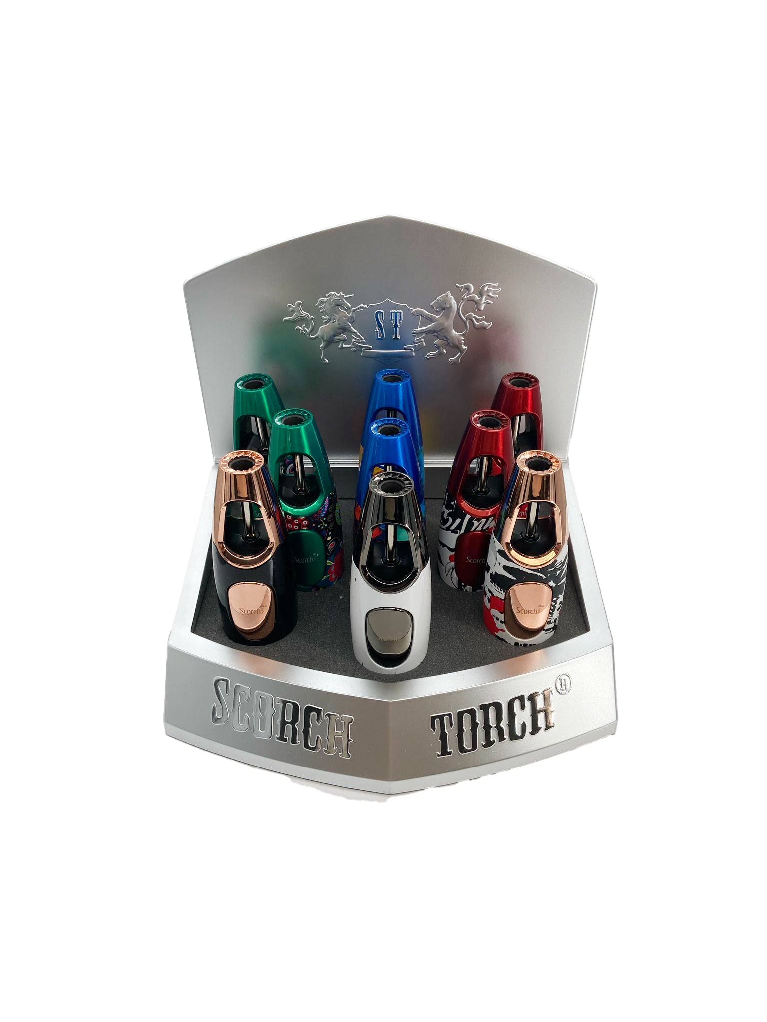 SCORCH PREMIUM EASY HANDHELD TURBO TORCH DISPLAY (9CT) – Warehouse Fever