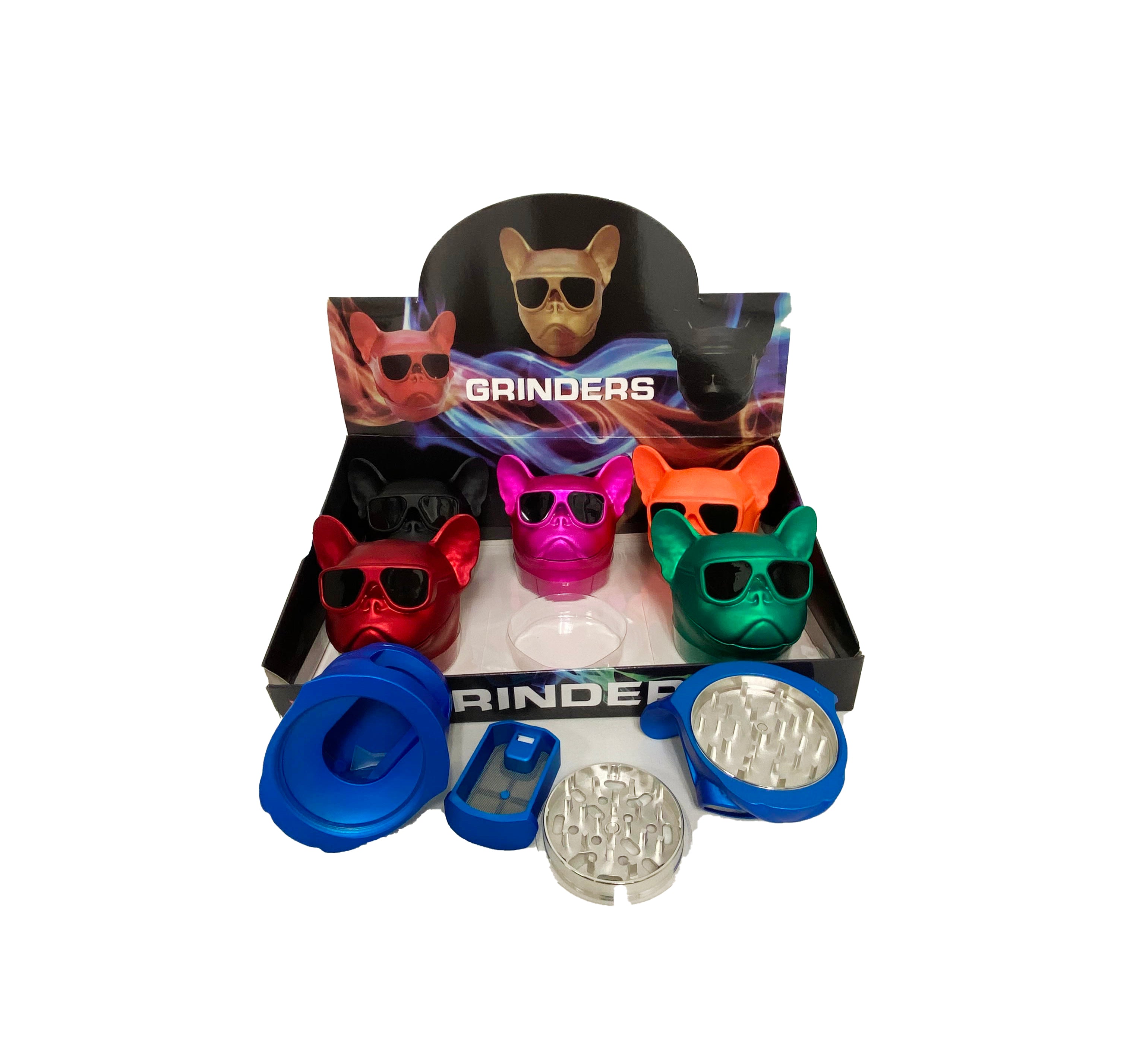 4-PART ZINC GRINDER DISPLAY ASSORTED (6CT) – Warehouse Fever