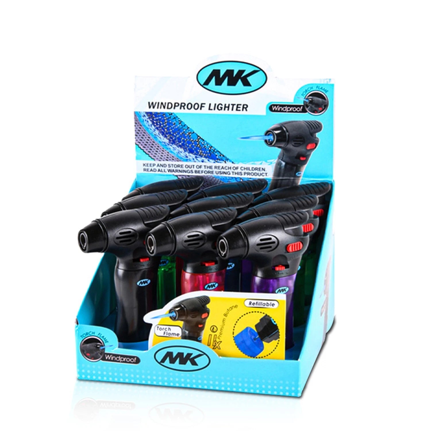 MK MAVERICK TORCH LIGHTER HUE SERIES (9 CT) – Warehouse Fever