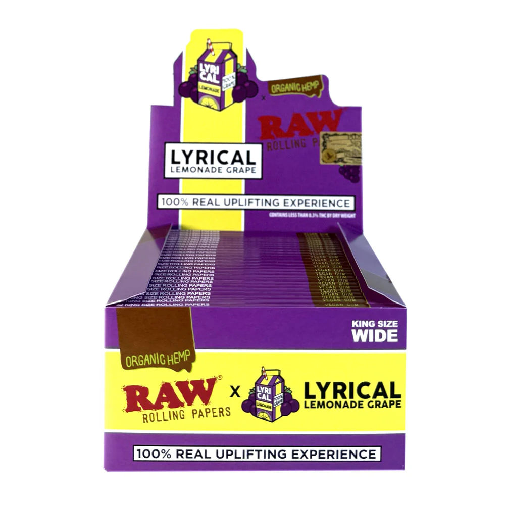 RAW LYRICAL LEMONADE GRAPE K/S WIDE 50PK (1CT) – Warehouse Fever