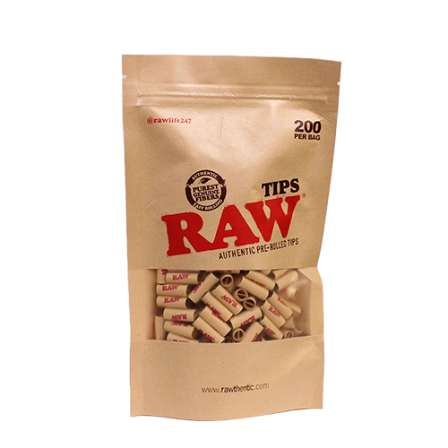 RAW PRE-ROLLED TIPS 200/BAG – Warehouse Fever