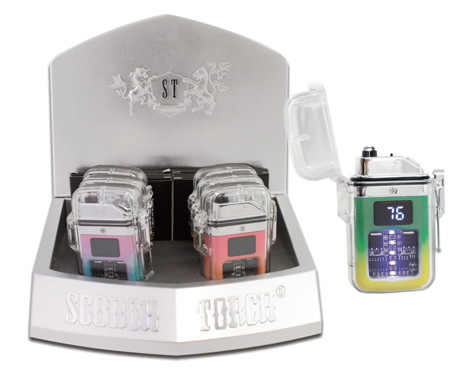 SCORCH PREMIUM DUAL ARC USB-C TORCH DISPLAY (6CT) – Warehouse Fever