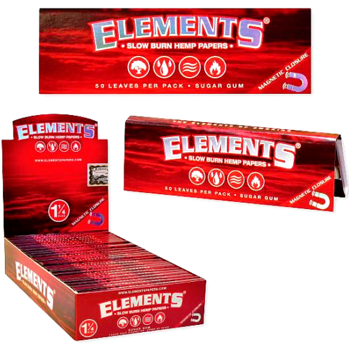 Elements RED HEMP 1-1/4 Paper (25ct) – Warehouse Fever