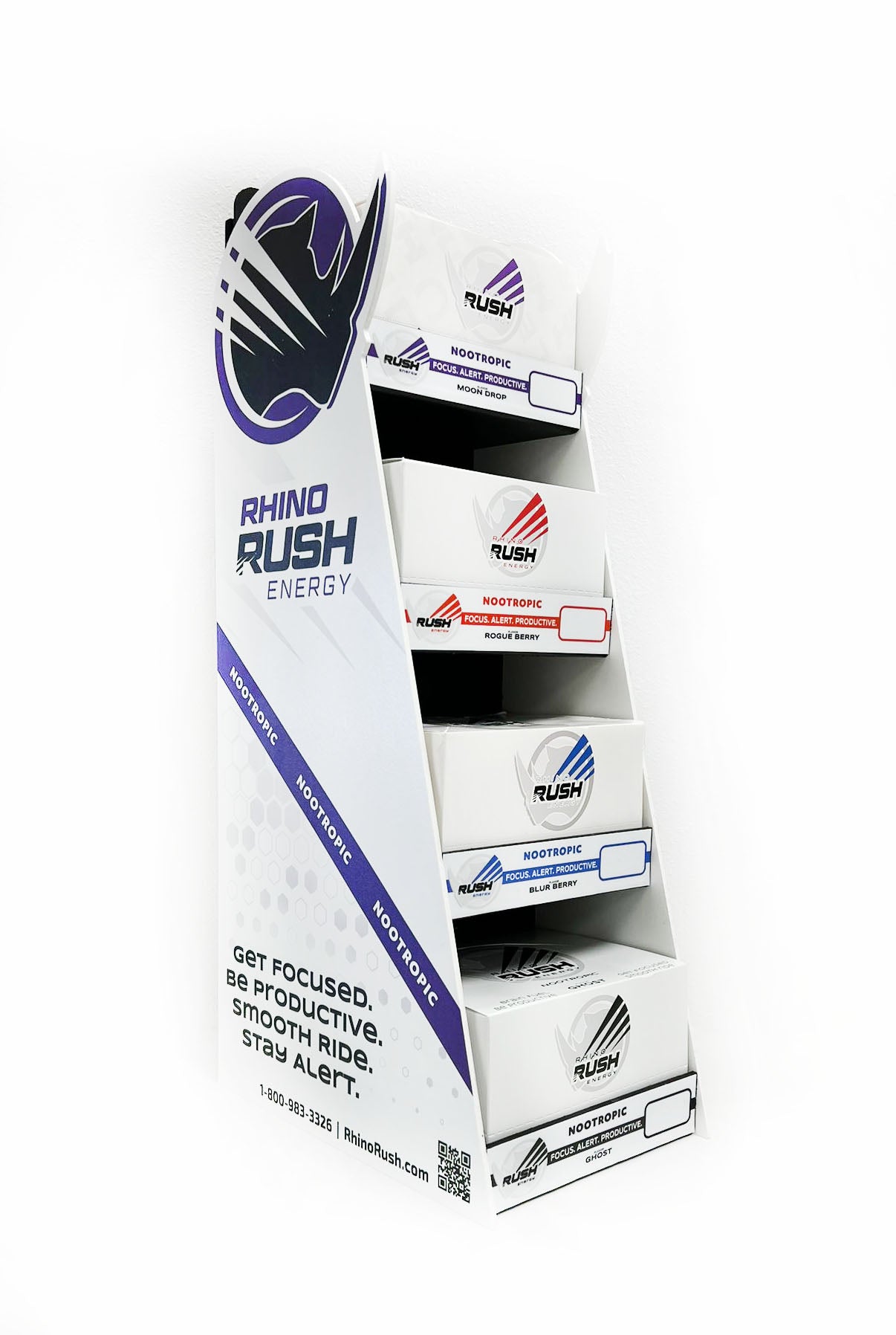 RHINO RUSH NOOTROPICS SHOTS DISPLAY (48CT) – Warehouse Fever