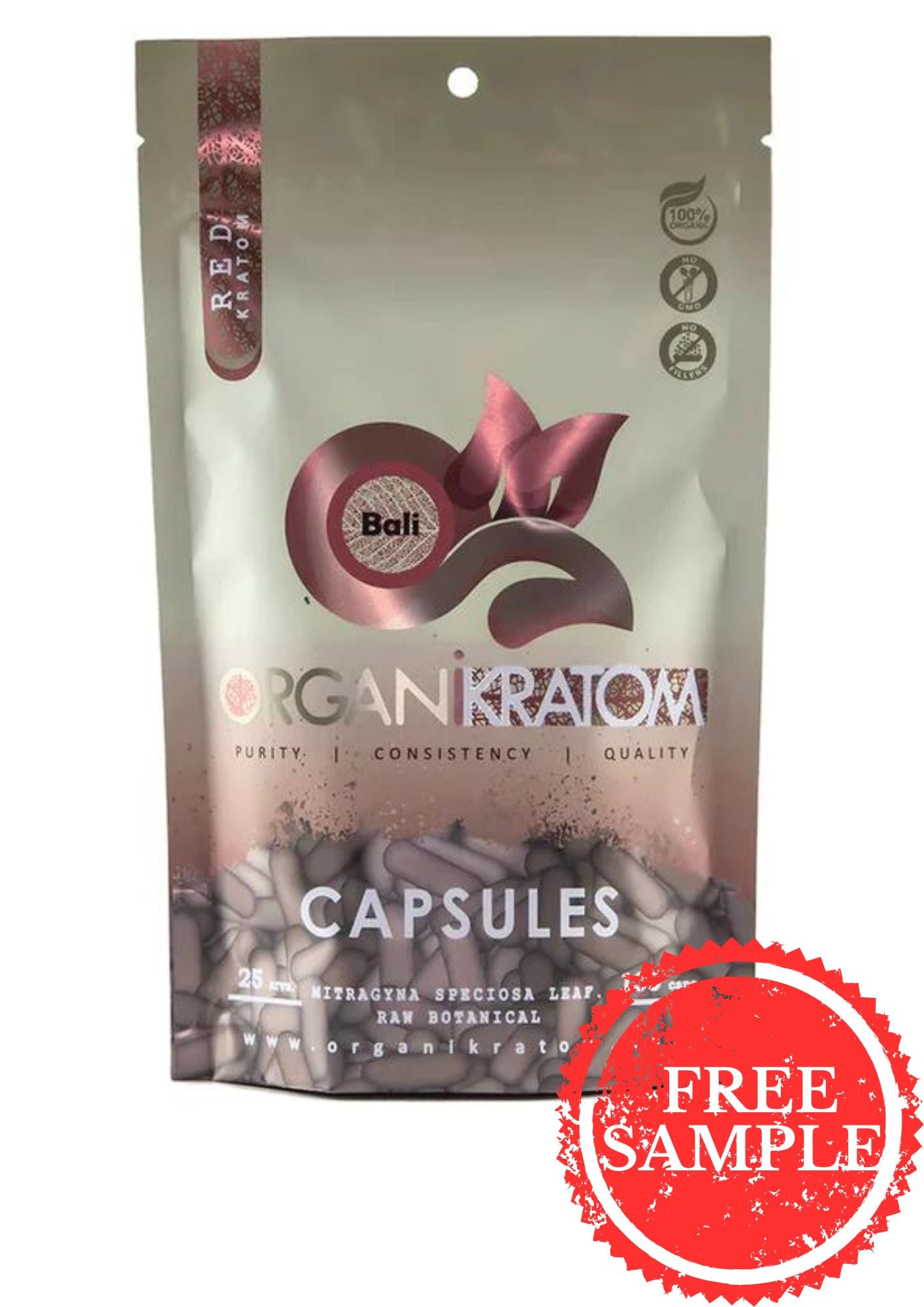 ORGANI KRATOM CAPSULES 100PK RED BALI (1CT) – Warehouse Fever