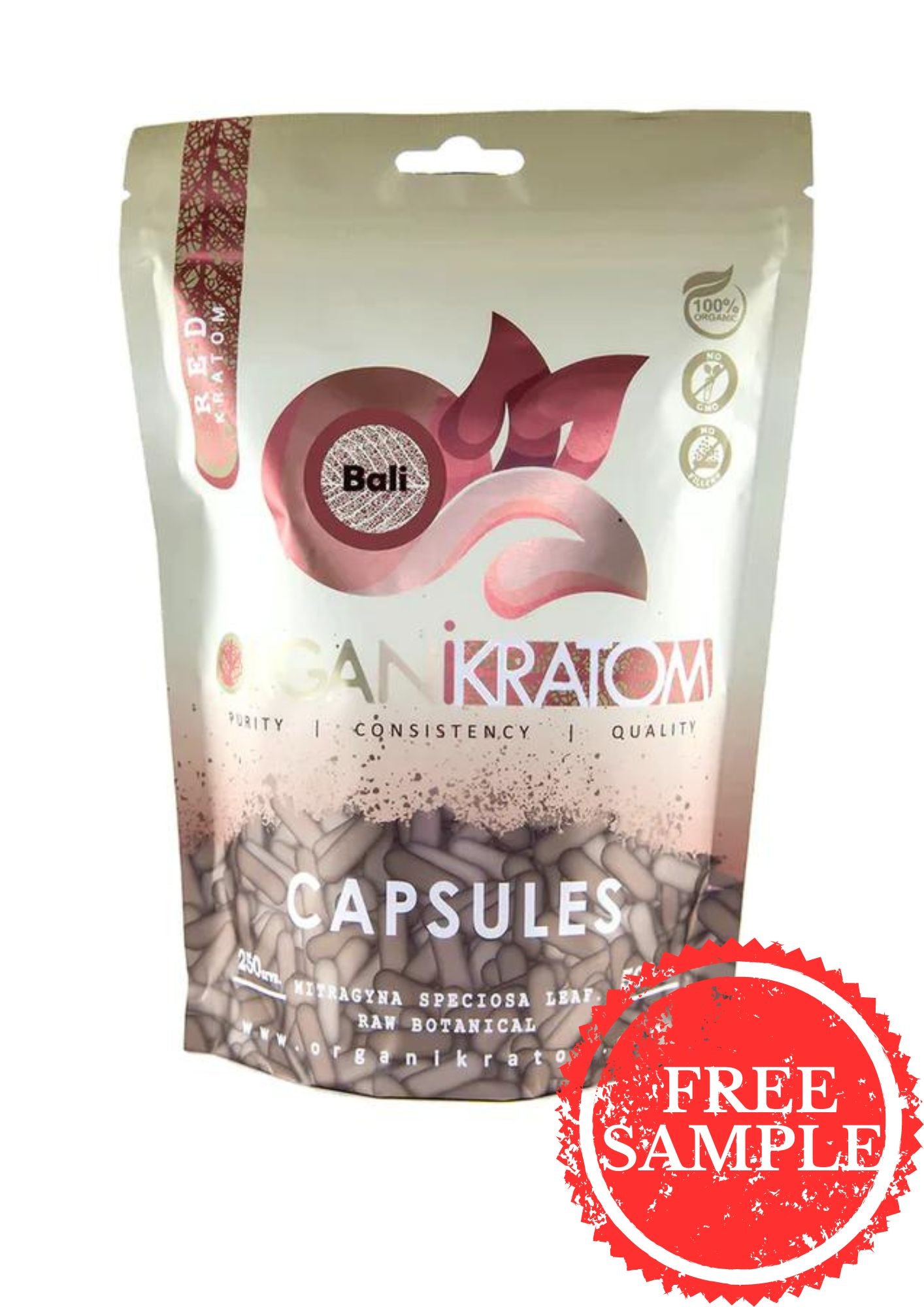 ORGANI KRATOM CAPSULES 500PK RED BALI (1CT) – Warehouse Fever