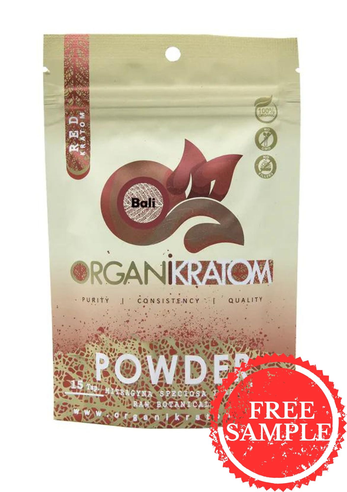 ORGANI KRATOM POWDER 50G RED BALI (1CT) – Warehouse Fever